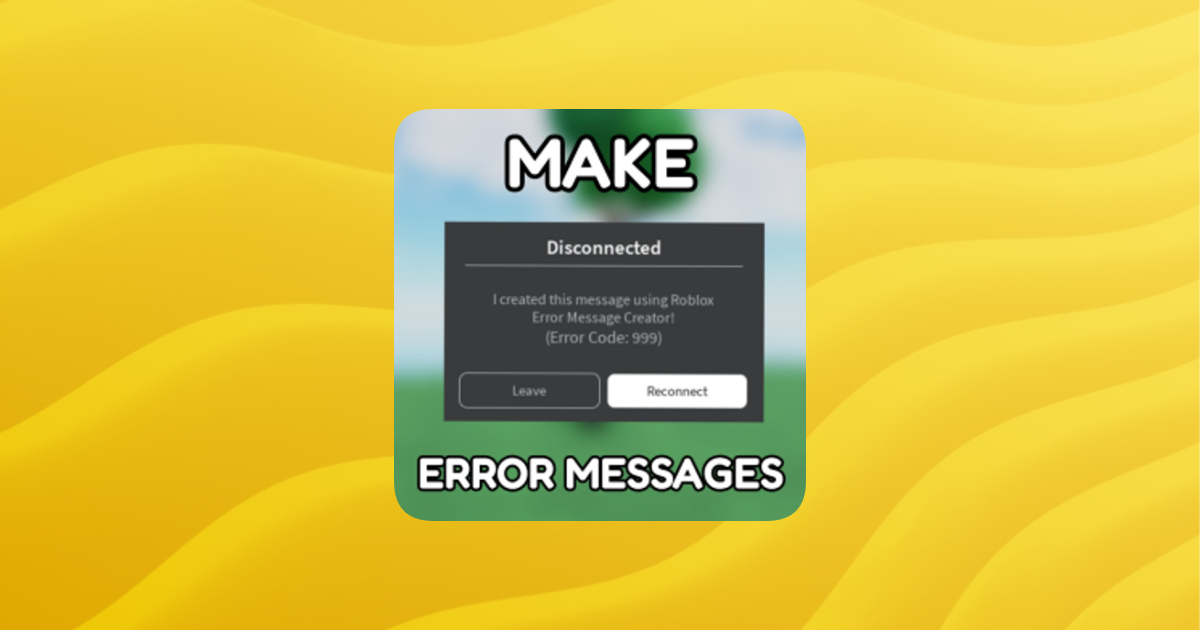 Roblox Error Creator Fan Club! - Guilded